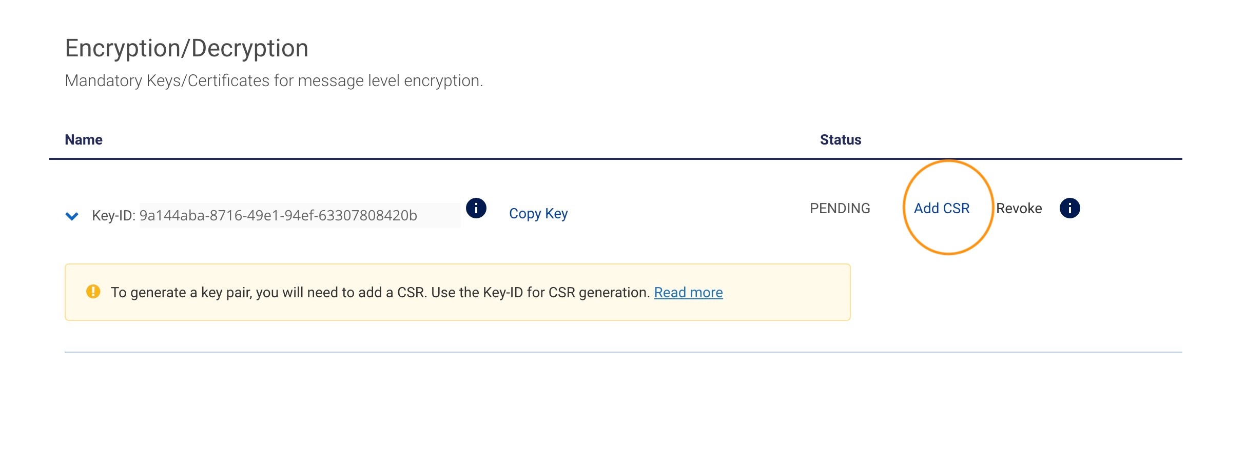 Message Level Encryption