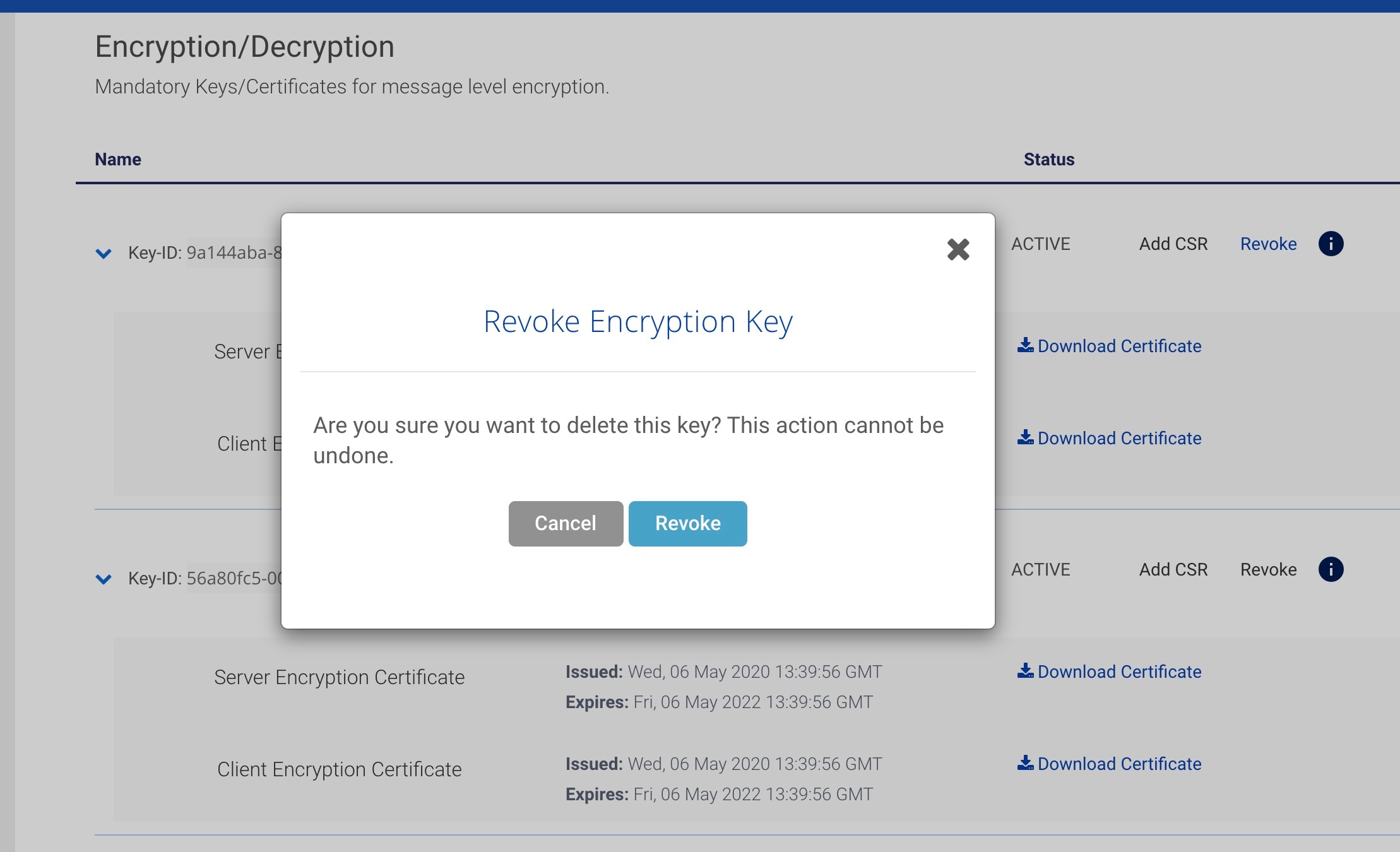 Message Level Encryption